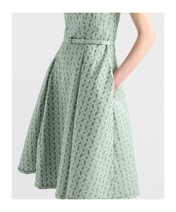 Prada Floral Print Duchess Dress