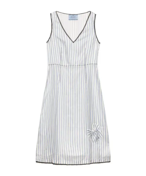 Prada Striped Dress With Bow