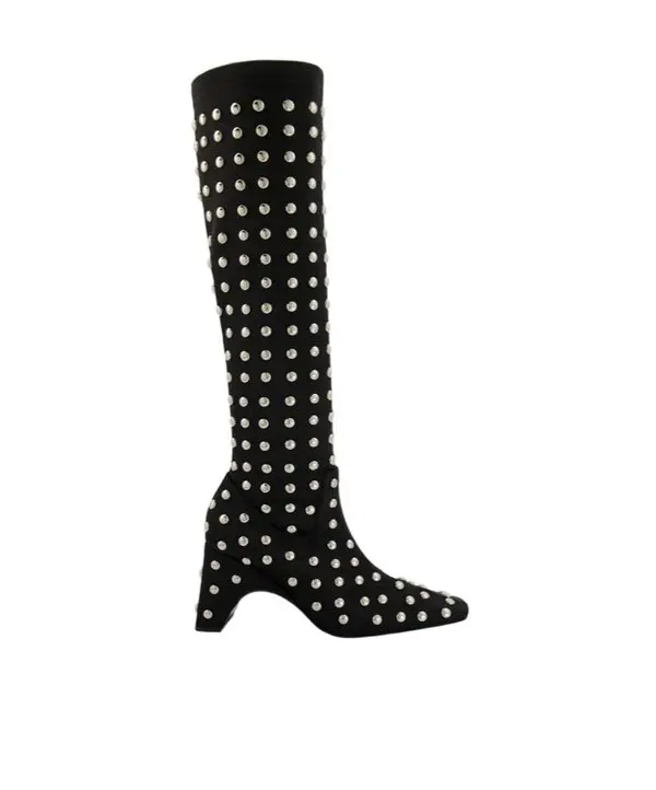 Coperni Embellished Knee-high Boots - Black/silver