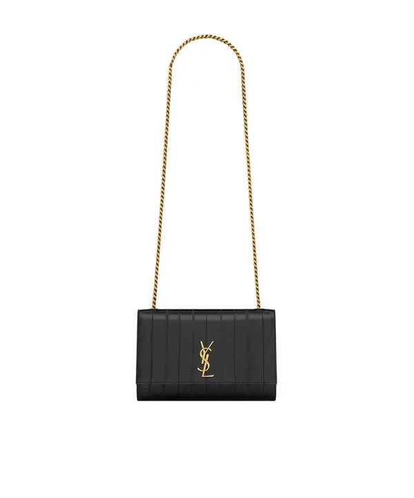 Saint Laurent Flap Shoulder Bag With Chain Strap - Black