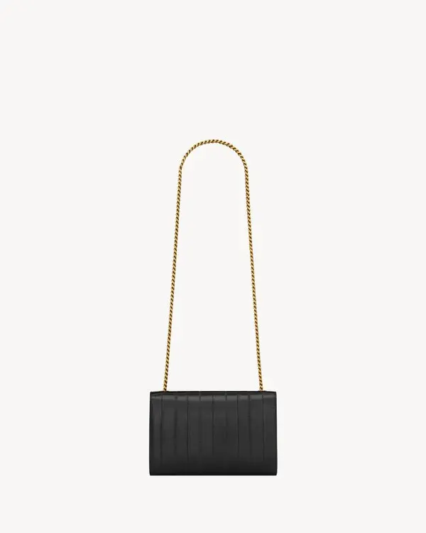 Saint Laurent Flap Shoulder Bag With Chain Strap - Black