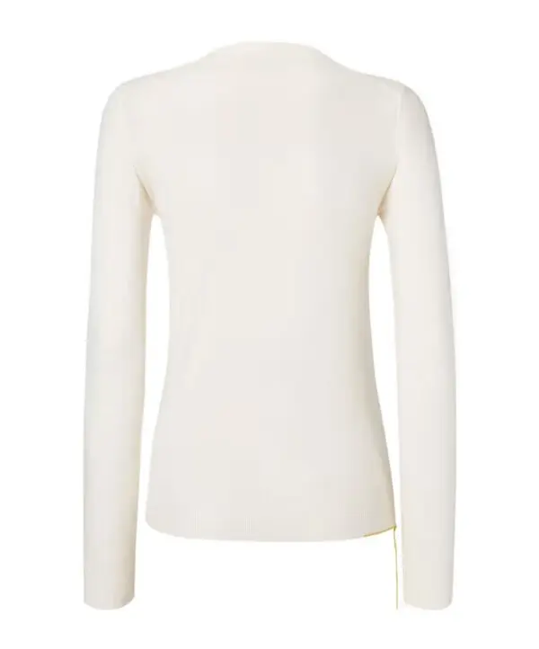 Fendi Slim Fit Jumper With Embroidered Logo And Contrast Stitching