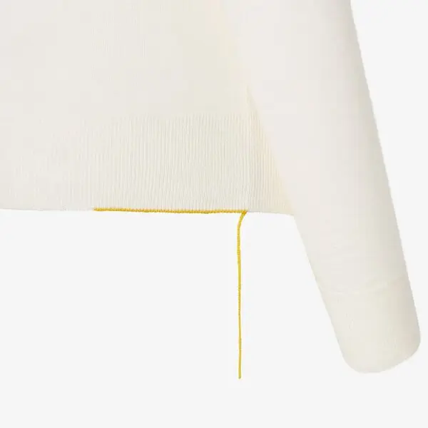 Fendi Slim Fit Jumper With Embroidered Logo And Contrast Stitching