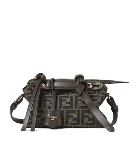 Fendi Mini The Way Soft Ff Zucca Jacquard And Leather Bag - Brown