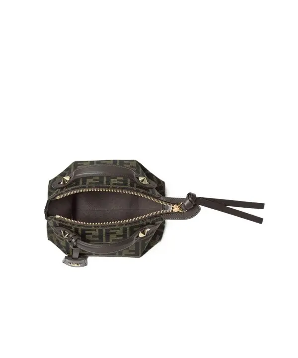 Fendi Mini The Way Soft Ff Zucca Jacquard And Leather Bag - Brown