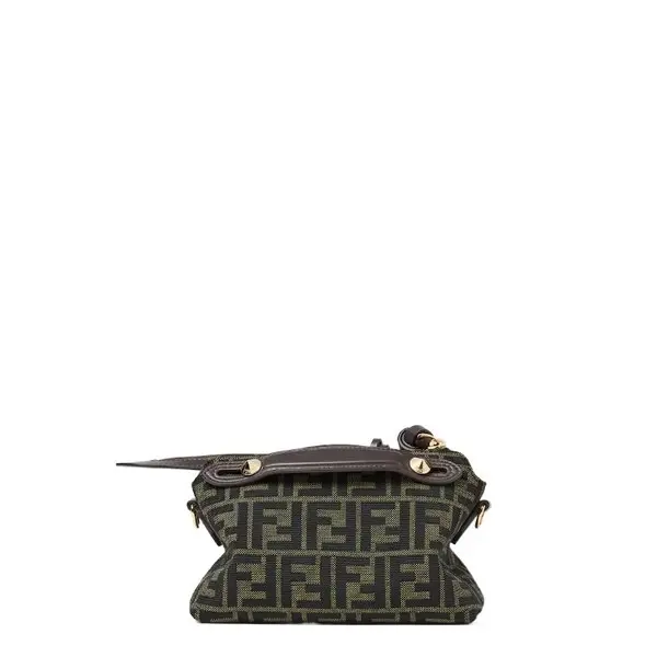 Fendi Mini The Way Soft Ff Zucca Jacquard And Leather Bag - Brown