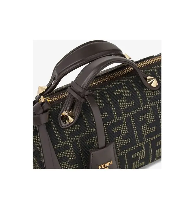 Fendi Mini The Way Soft Ff Zucca Jacquard And Leather Bag - Brown