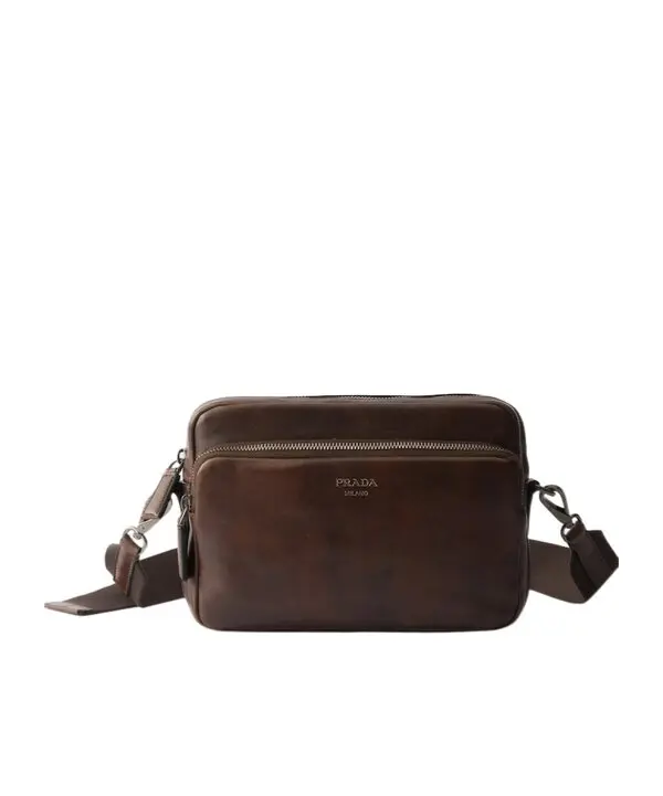 Prada Leather Shoulder Bag - Cocoa Brown