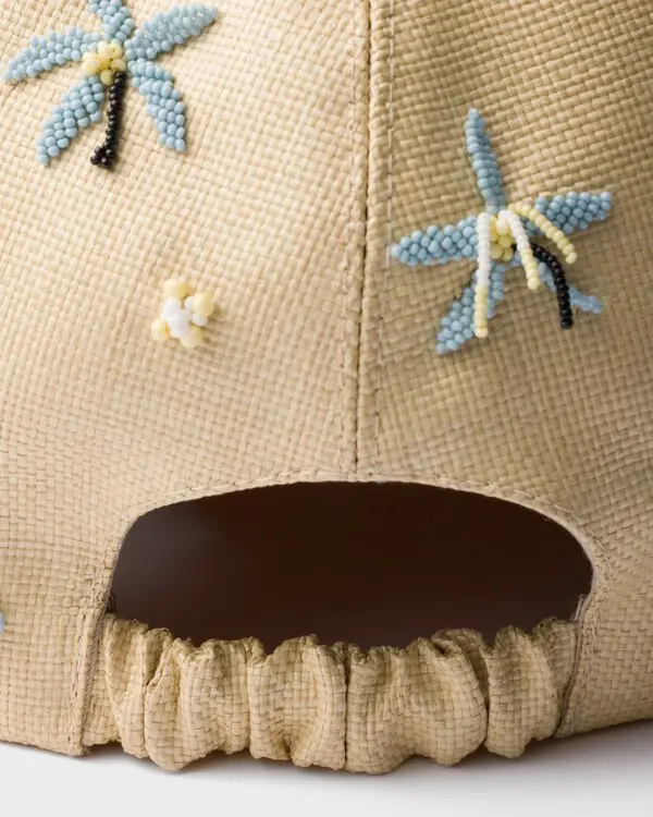 Prada Beaded Embroidered Cap