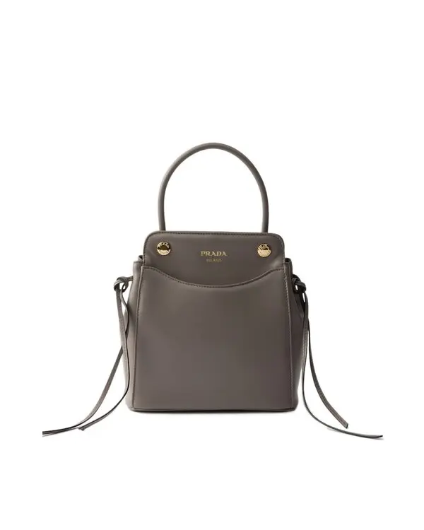 Prada Carry Mini Leather Handbag - Clay