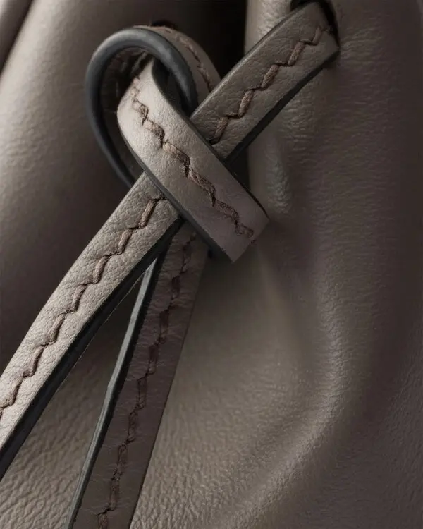 Prada Carry Mini Leather Handbag - Clay
