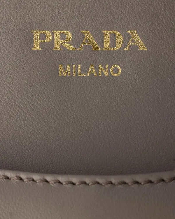 Prada Carry Mini Leather Handbag - Clay