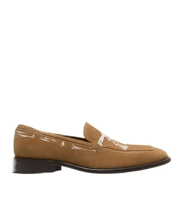 Acne Studios Printed Suede Loafers