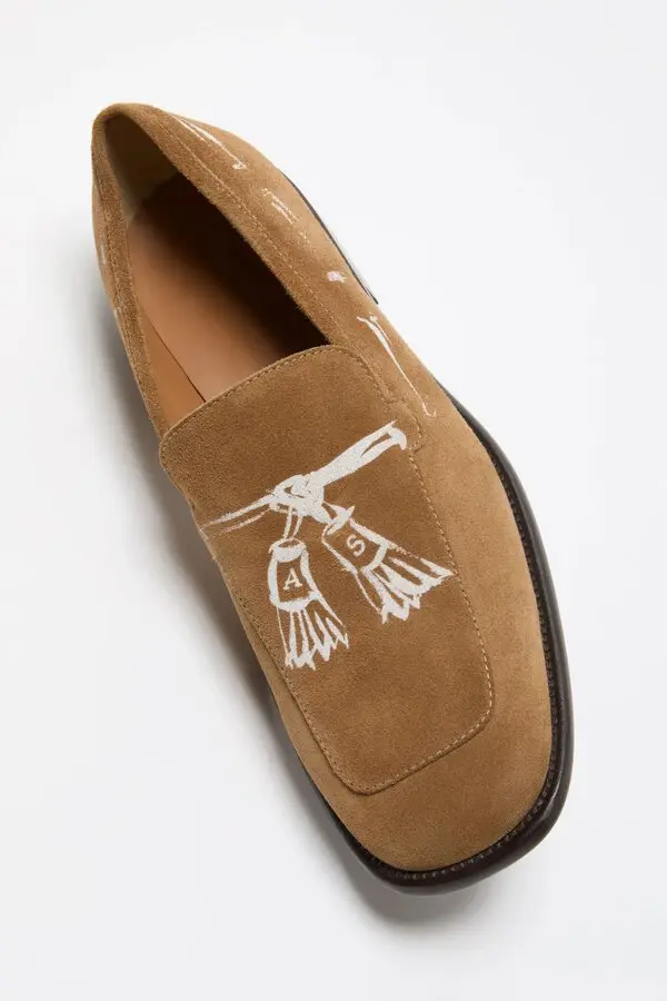 Acne Studios Printed Suede Loafers