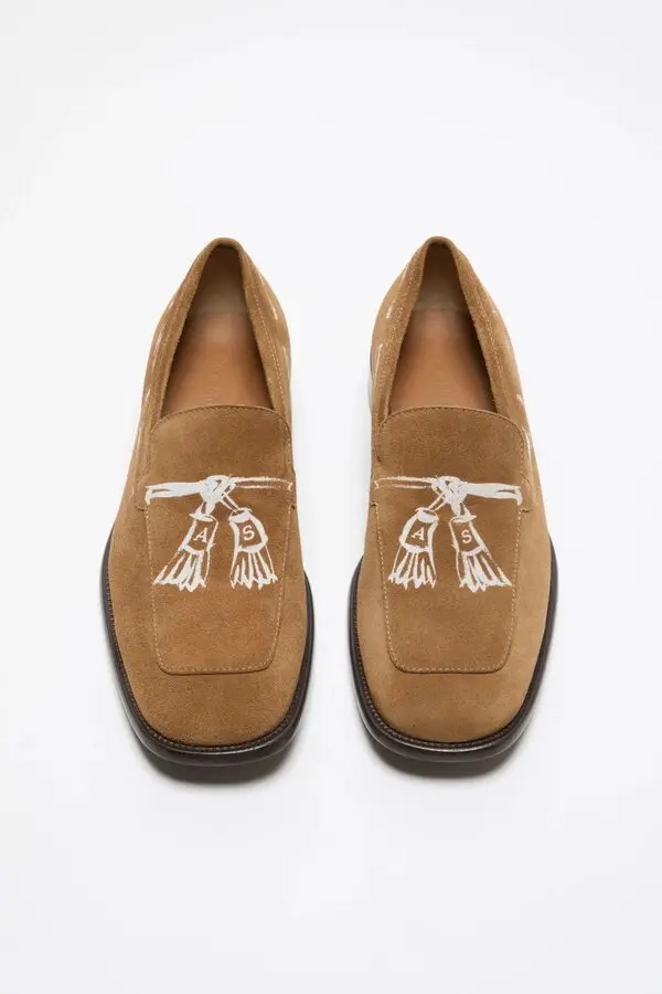 Acne Studios Printed Suede Loafers