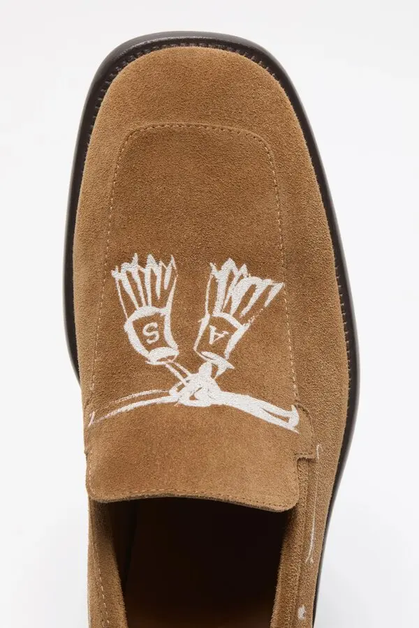 Acne Studios Printed Suede Loafers