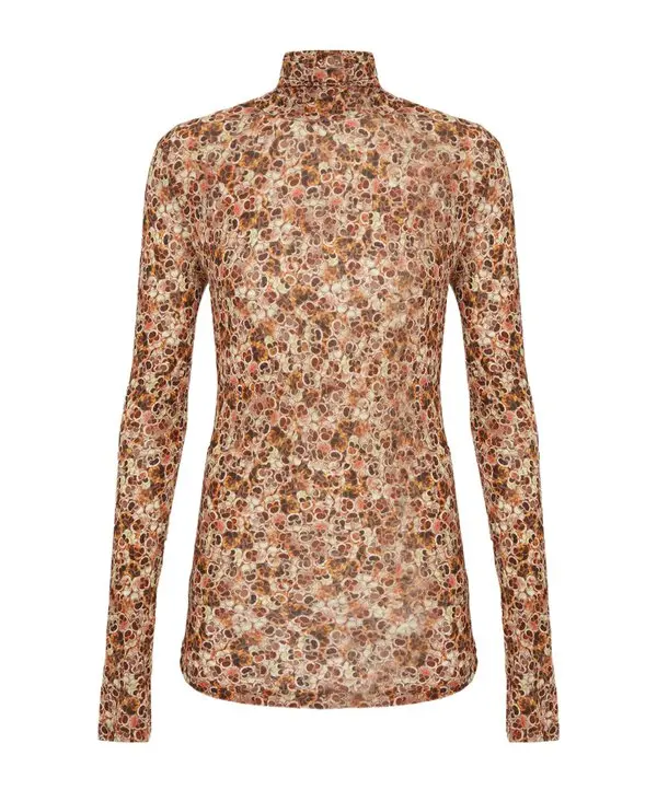 Isabel Marant Étoile Multicolored Printed Knitted High Neck Top