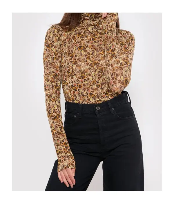 Isabel Marant Étoile Multicolored Printed Knitted High Neck Top