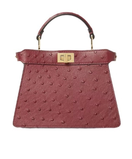 Fendi Peekaboo Iseeu Petite Dark Ostrich Bag