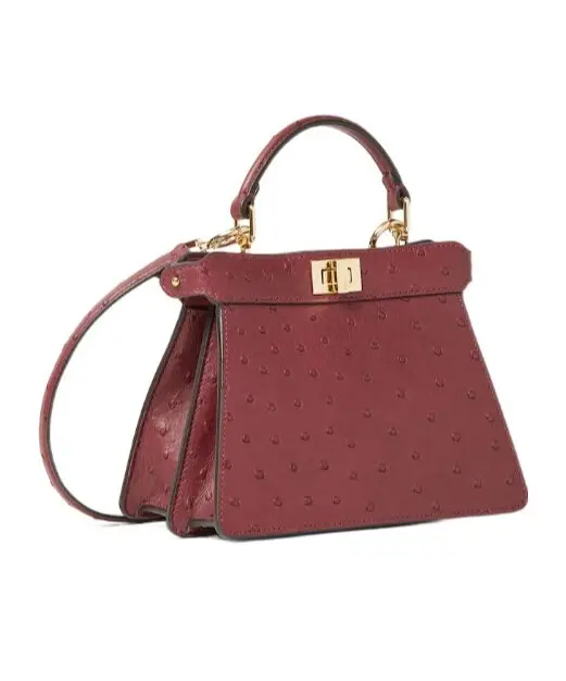 Fendi Peekaboo Iseeu Petite Dark Ostrich Bag