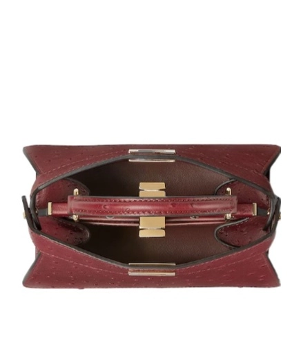 Fendi Peekaboo Iseeu Petite Dark Ostrich Bag