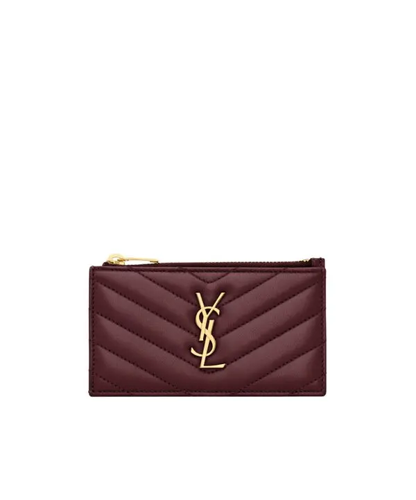 Saint Laurent Logo Card Holder - Red
