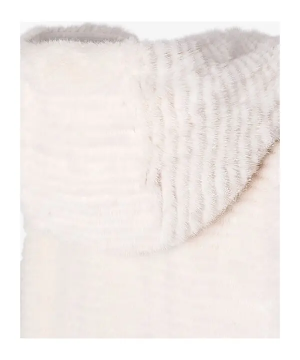 Fendi Mink Travel Poncho - White