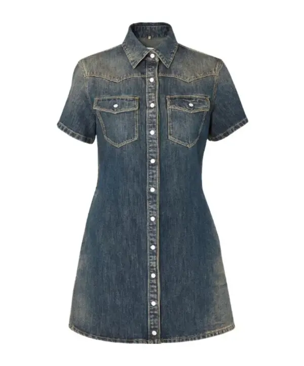 Fendi Washed Denim Short Dress
