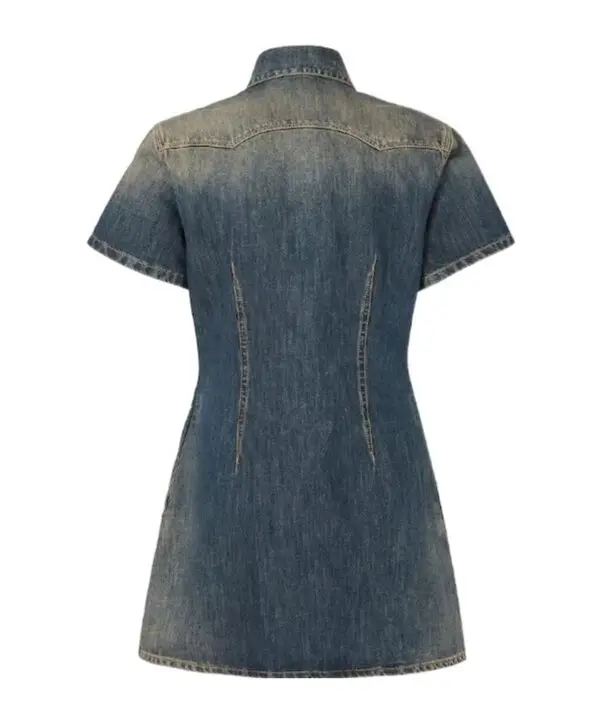 Fendi Washed Denim Short Dress