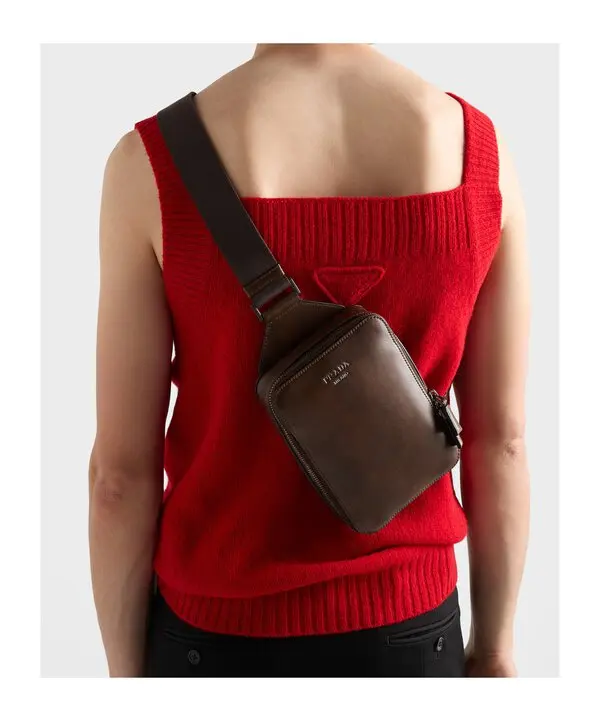 Prada Brique Antiqued Leather Bag