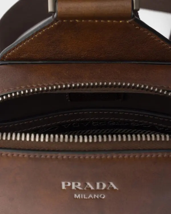 Prada Brique Antiqued Leather Bag