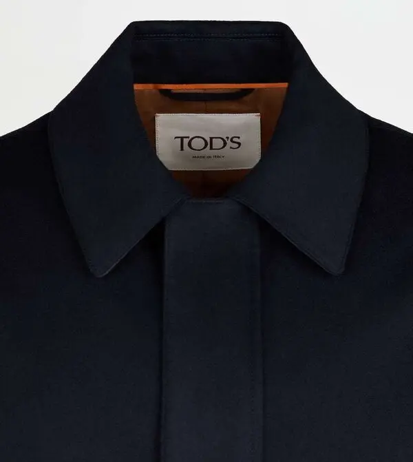 TOD'S Leather Base Collar Coat