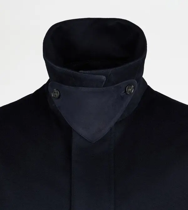 TOD'S Leather Base Collar Coat