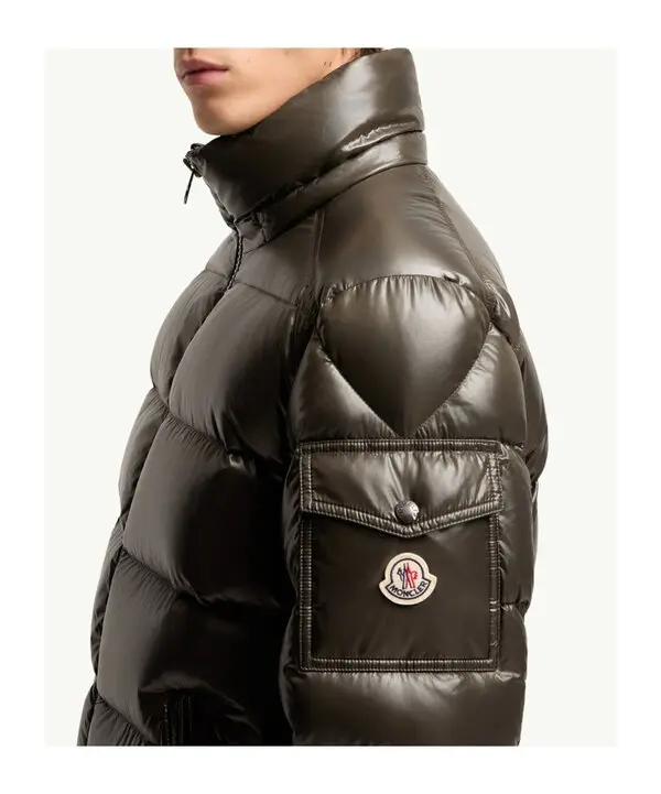 Moncler Maya Hooded Short Down Jacket - Olive Green