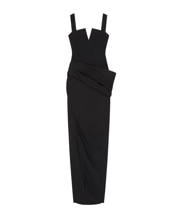 Givenchy V-neck Draped Dress