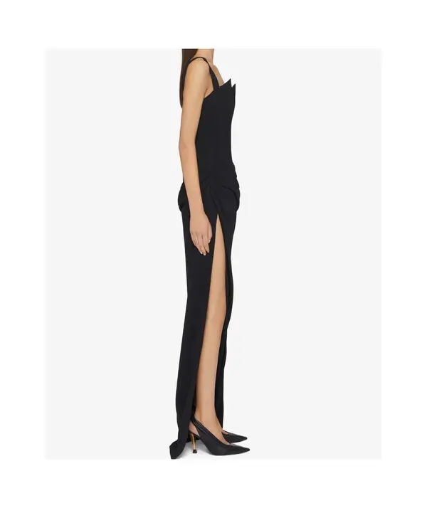 Givenchy V-neck Draped Dress