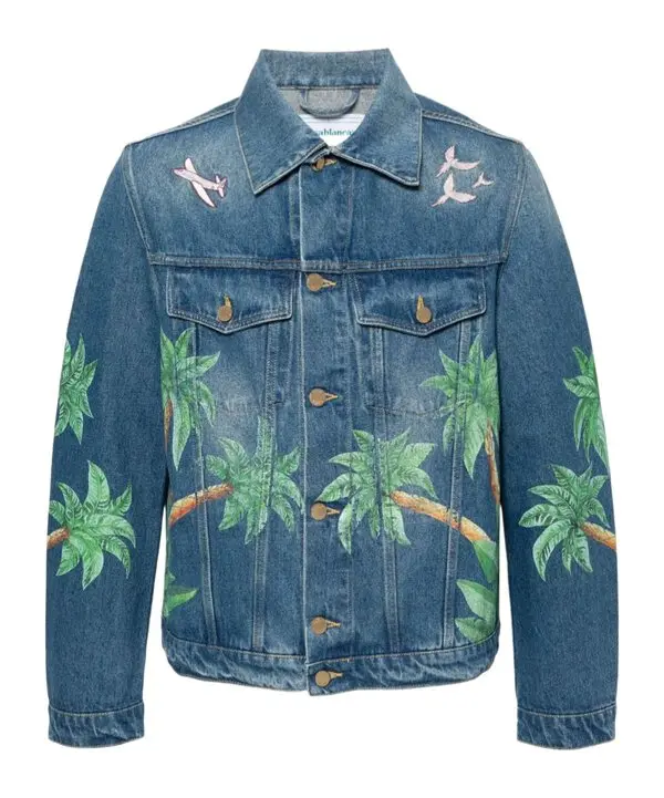 Casablanca Tennis Club Washed Denim Jacket