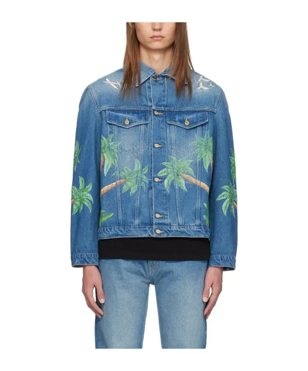Casablanca Tennis Club Washed Denim Jacket