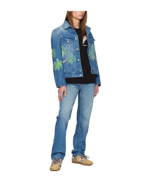 Casablanca Tennis Club Washed Denim Jacket