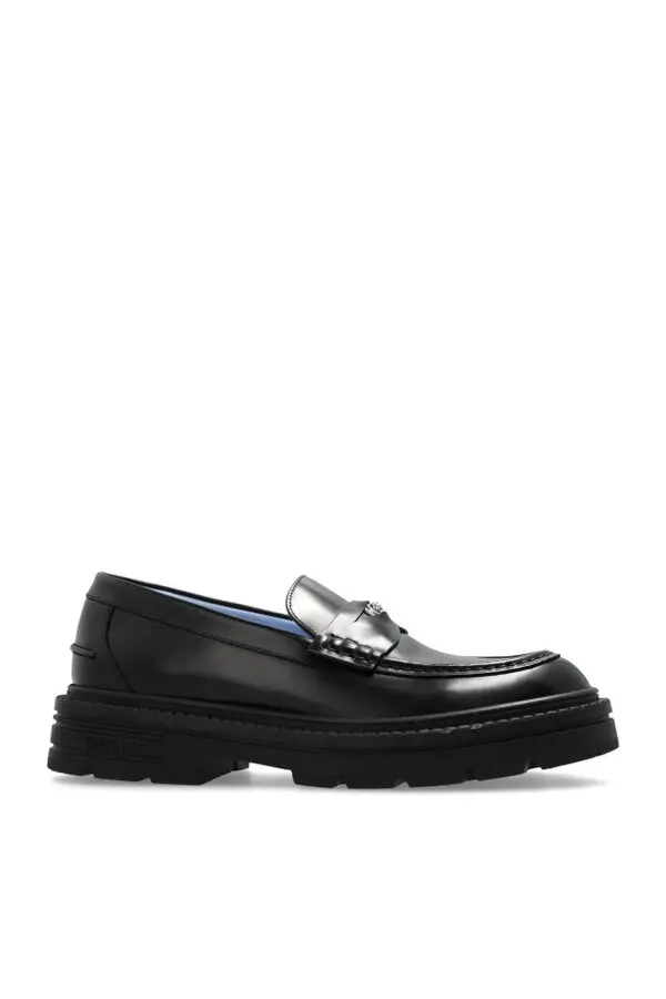 Versace Medusa-plaque Slip-on Loafers - Black