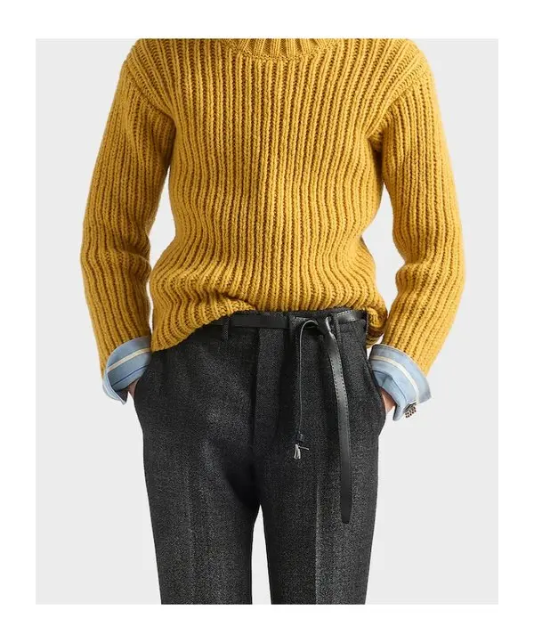 Prada Shetland Wool Crew-neck Sweater