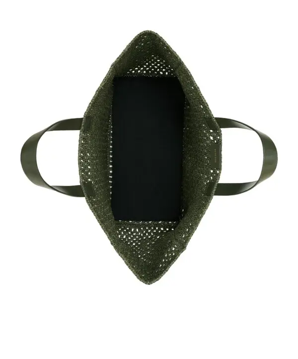 ANINE BING Woven Tote Bag With Embossed Logo - Black