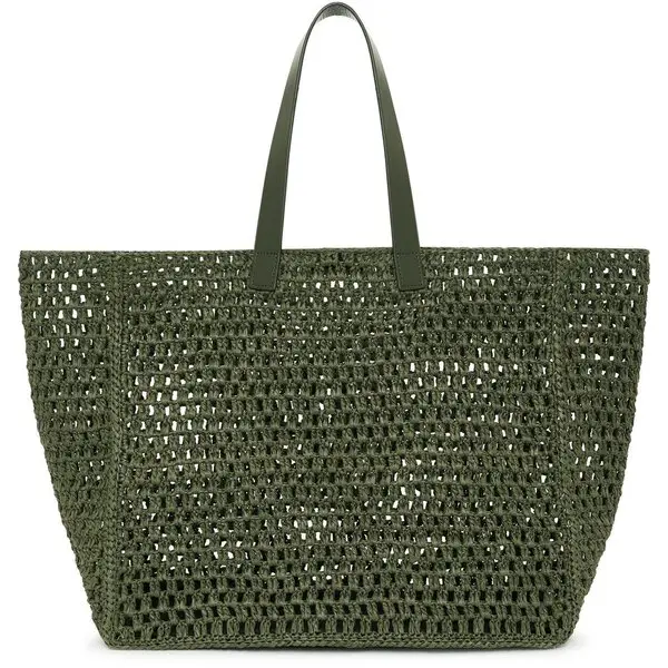 ANINE BING Woven Tote Bag With Embossed Logo - Black
