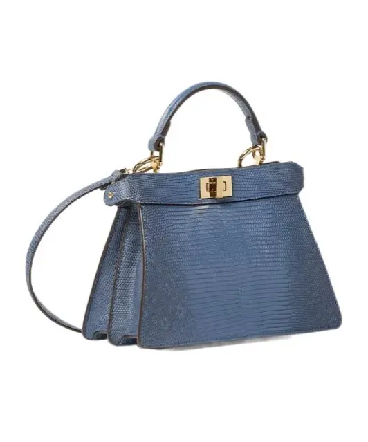 Fendi Peekaboo Iseeu Petite Light Indigo Lizard-leather Bag
