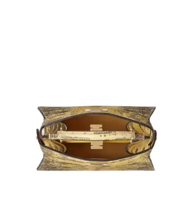 Fendi Peekaboo Iseeu Petite Light Lizard Leather Bag