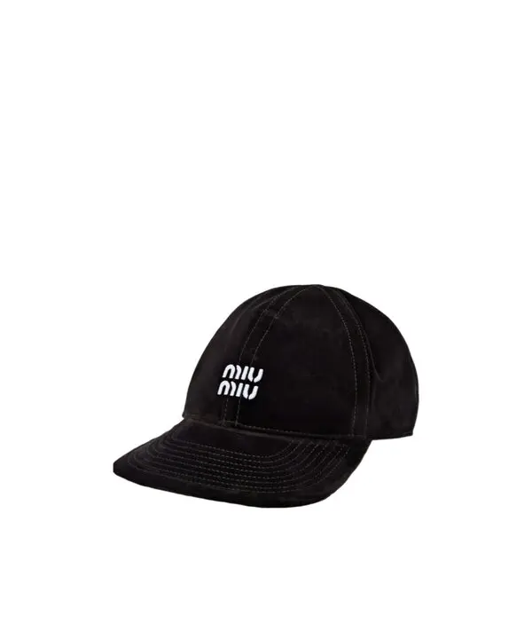 Miu Miu Embroidered Logo Baseball Cap - Black