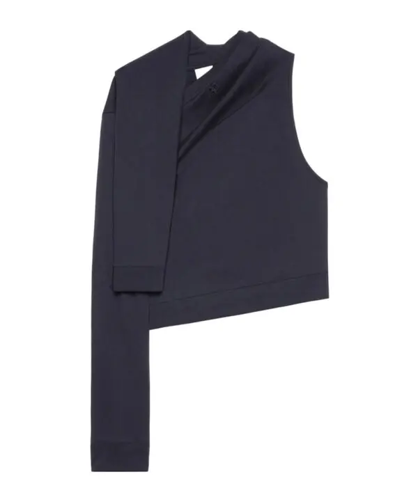 COURREGES Asymmetrical Off-shoulder Sweatshirt