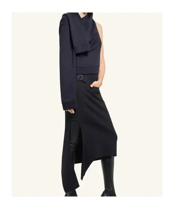 COURREGES Asymmetrical Off-shoulder Sweatshirt