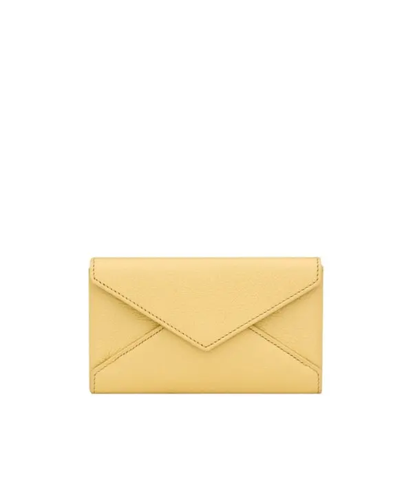 Saint Laurent Envelope Wallet - Soft Lemon