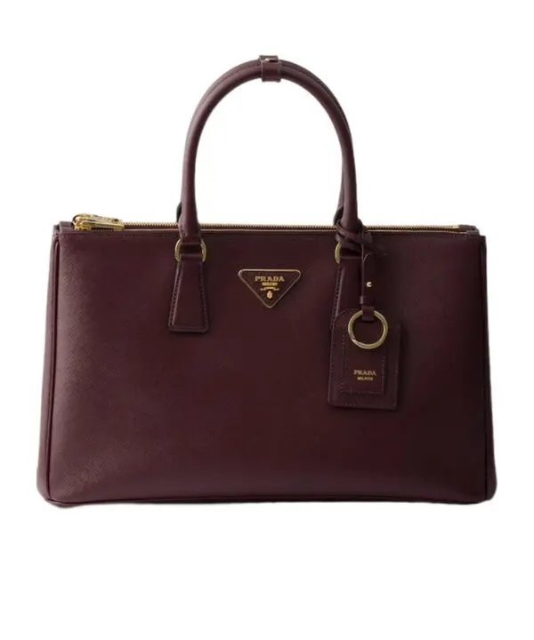 Prada Galleria Large Saffiano Leather Bag - Burgundy